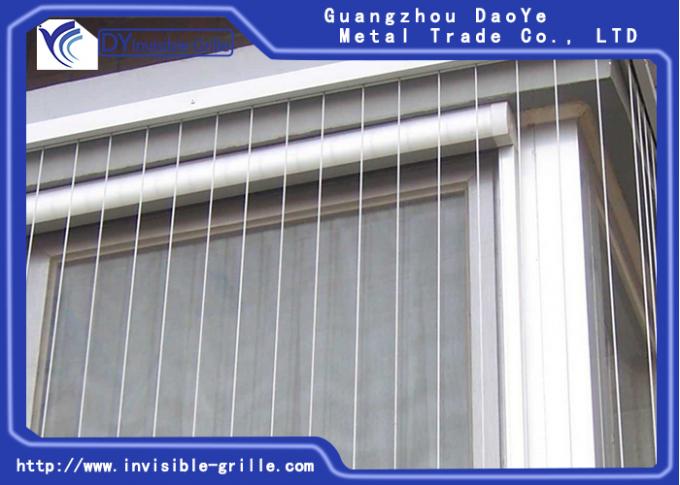Fixed Invisible Window Security Grill , Stainless Steel Window Grill