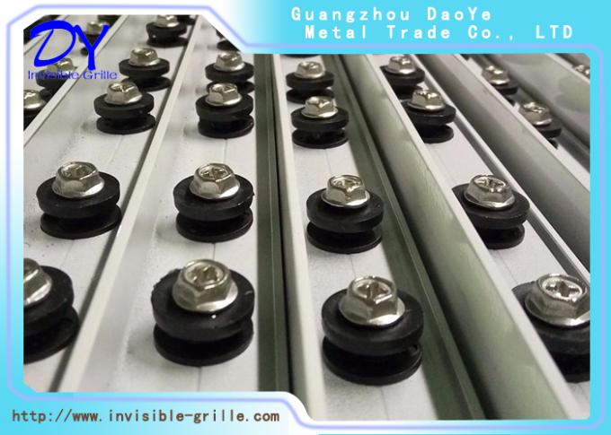 SS304 Aluminium Rail Track Emergency Sliding Invisible Grille