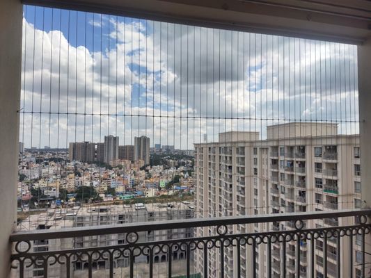 Children Protection Invisible Window Grille With Nylon Wire Rope Protection